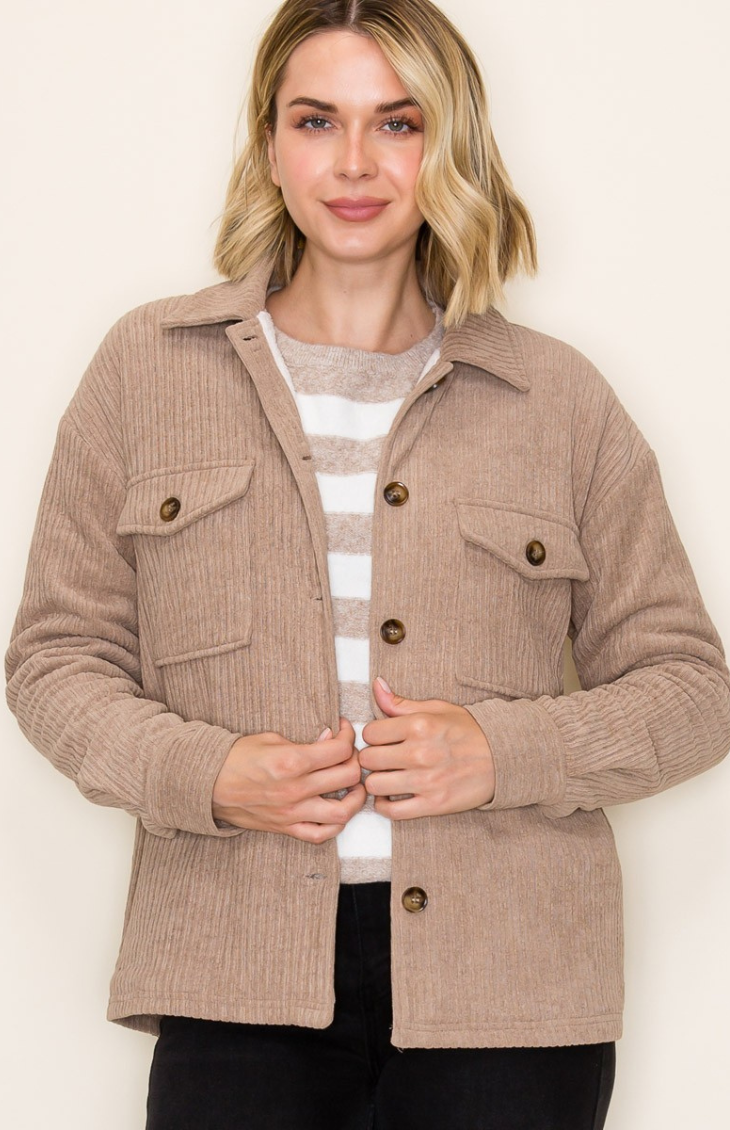 Katie Fuzzy Shacket – Pink Moon Bay